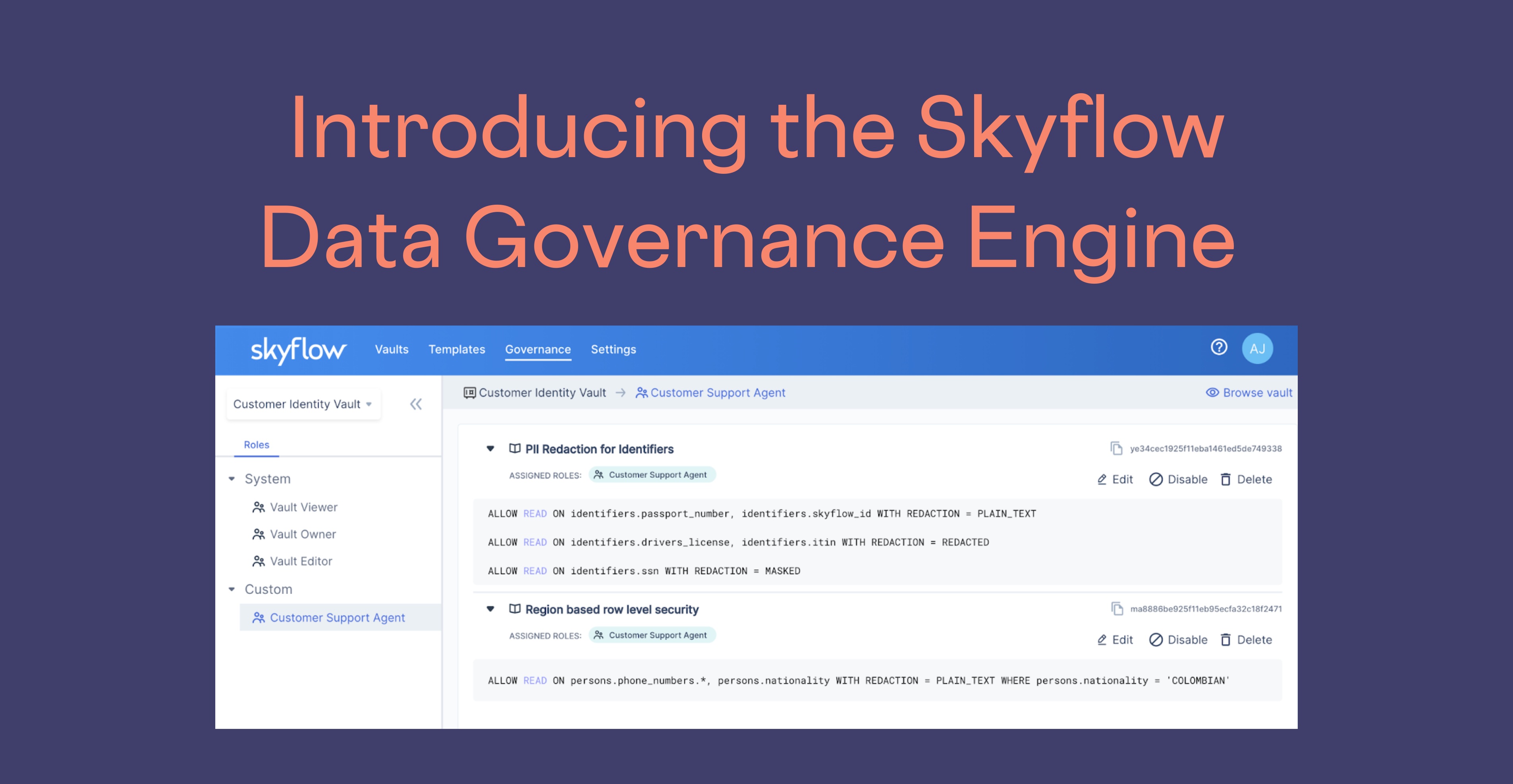 Introducing the Skyflow Data Governance Engine - Skyflow
